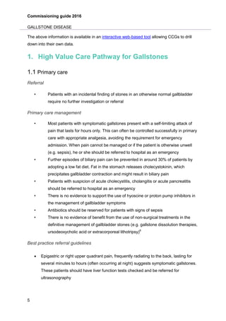 Gallstone disease commissioning guide for republication | PDF