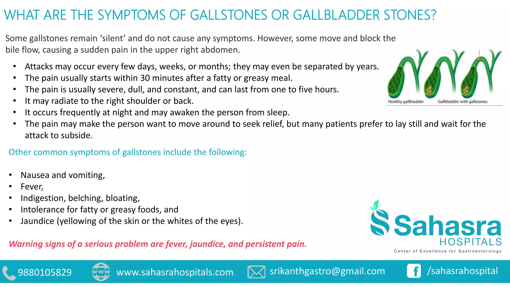 GALLBLADDER STONES SYMPTOMS, CAUSES AND TREATMENT | PPT