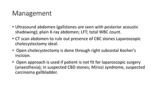 Gall stones with clinical features and comlications | PPT