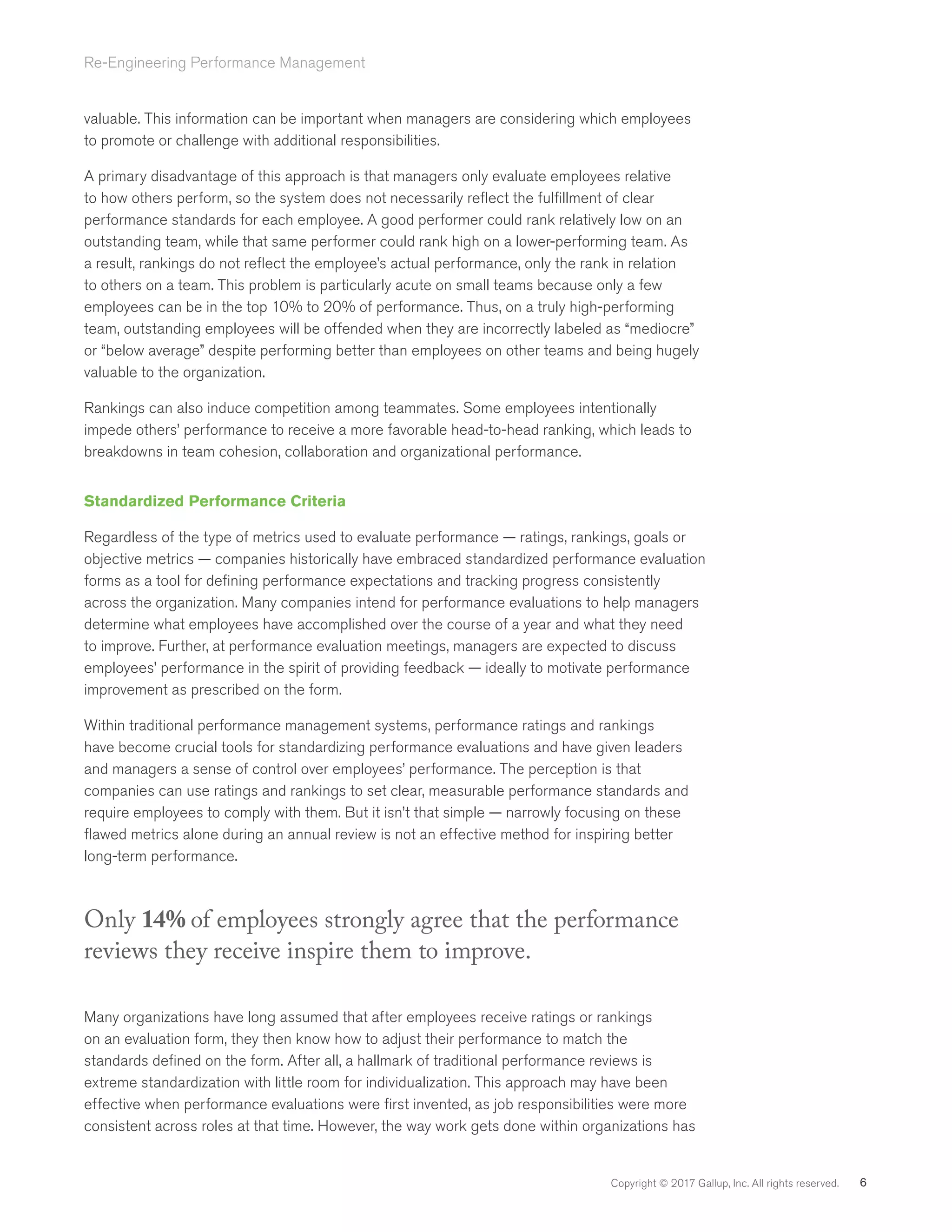 Gallup's Notes on Reinventing Performance Management | PDF