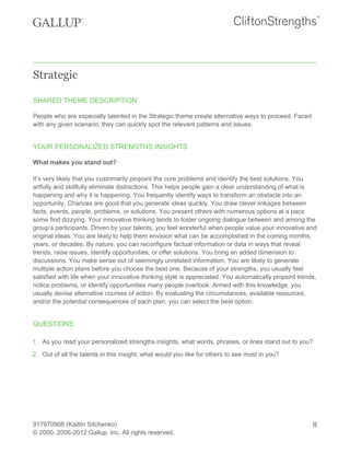Gallup® CliftonStrengths™_Kaitlin Sitchenko | PDF