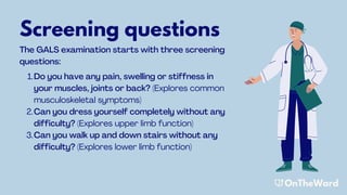 GALS Examination PowerPoint (OnTheWard.com) | PDF