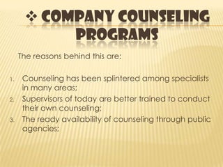 types of counseling | PPTX | Mental Health | Diseases and Conditions