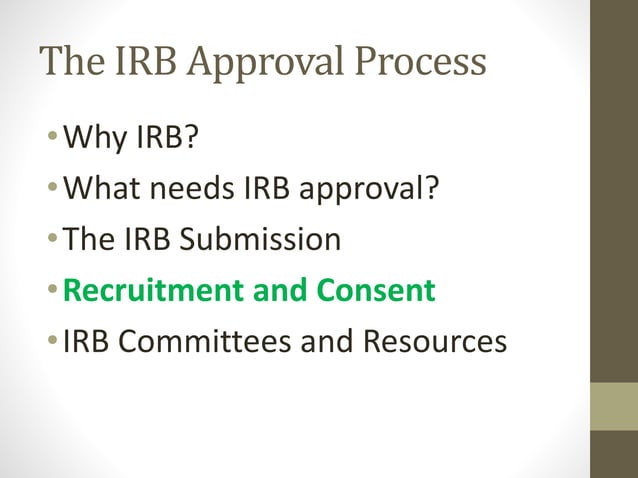 IRB Approval Process 2016 | PPTX