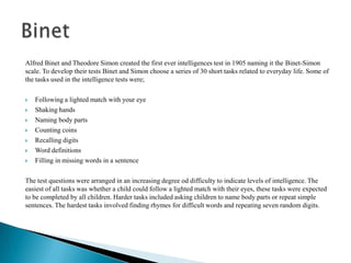 Galton & binet | PPTX