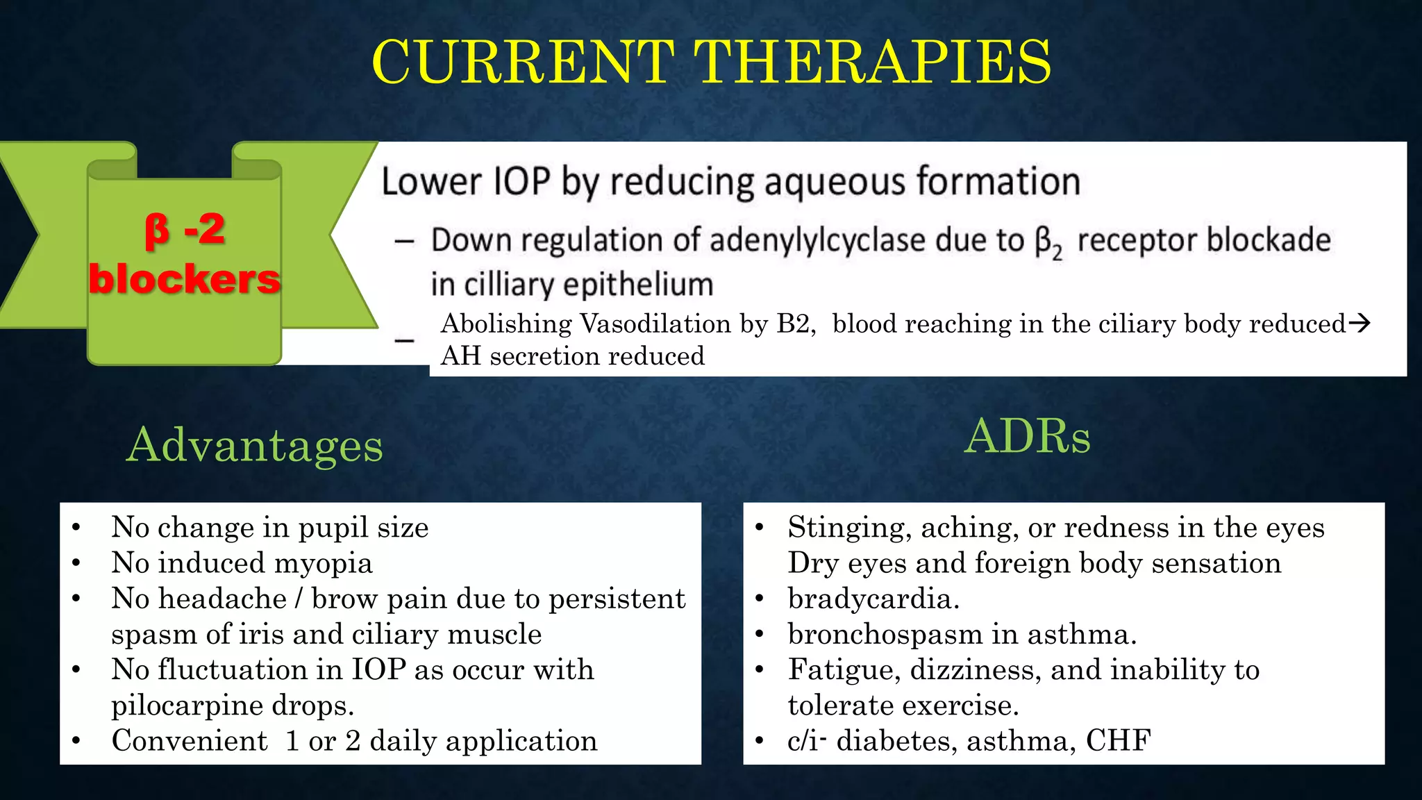 recent advances in pharmacotherapy of Glaucoma | PPTX