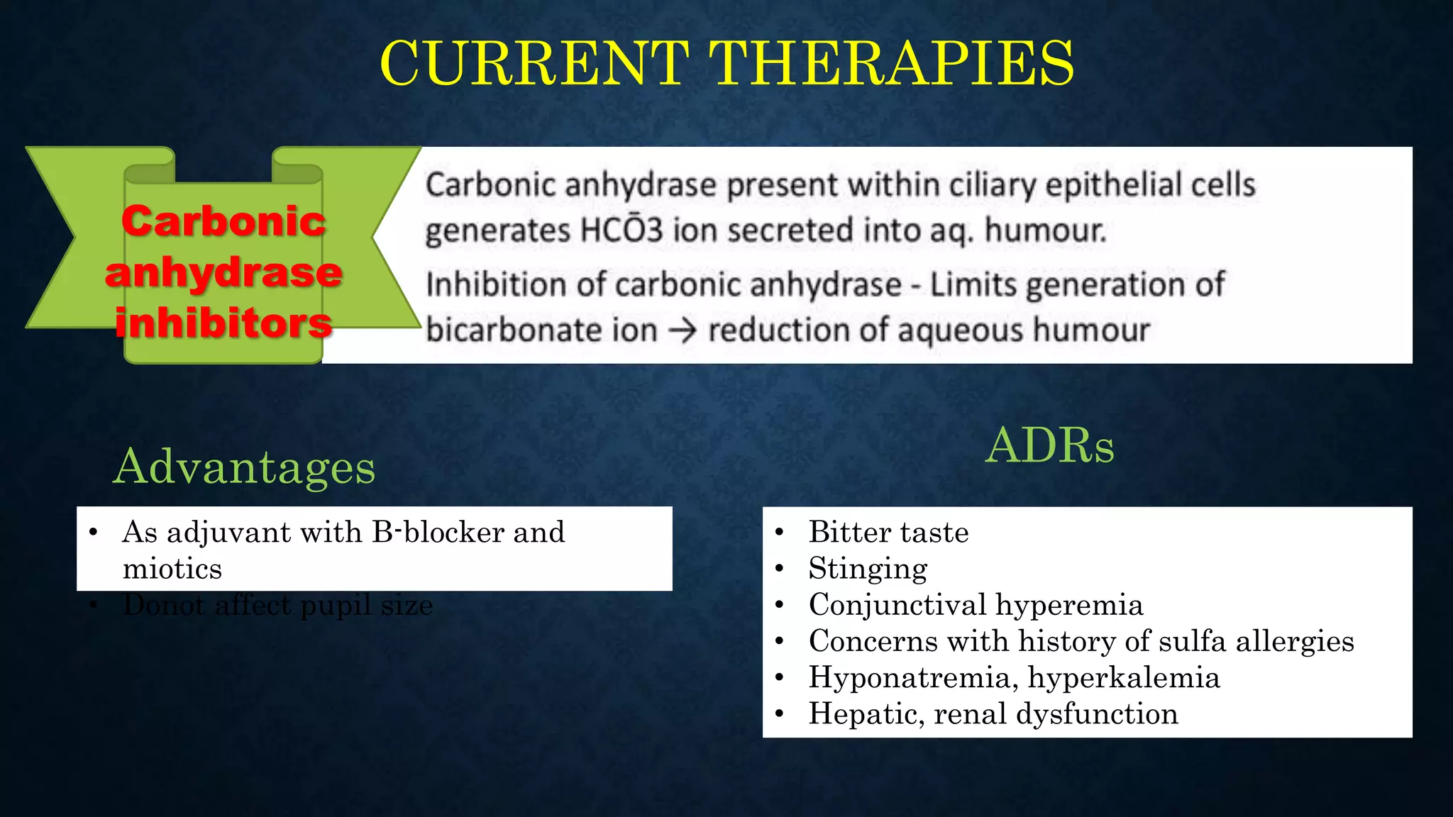 recent advances in pharmacotherapy of Glaucoma | PPTX