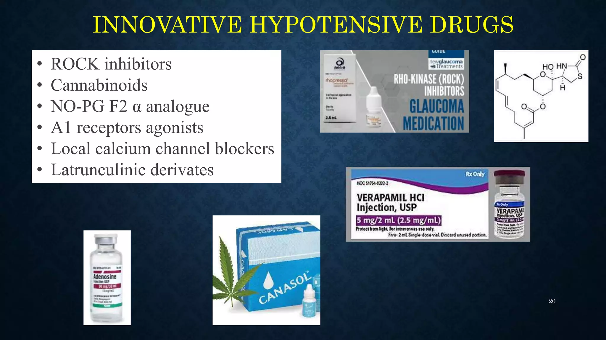 recent advances in pharmacotherapy of Glaucoma | PPTX
