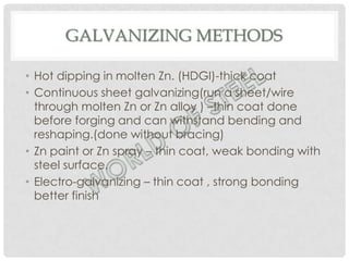 Galvanizing Methods | PPTX