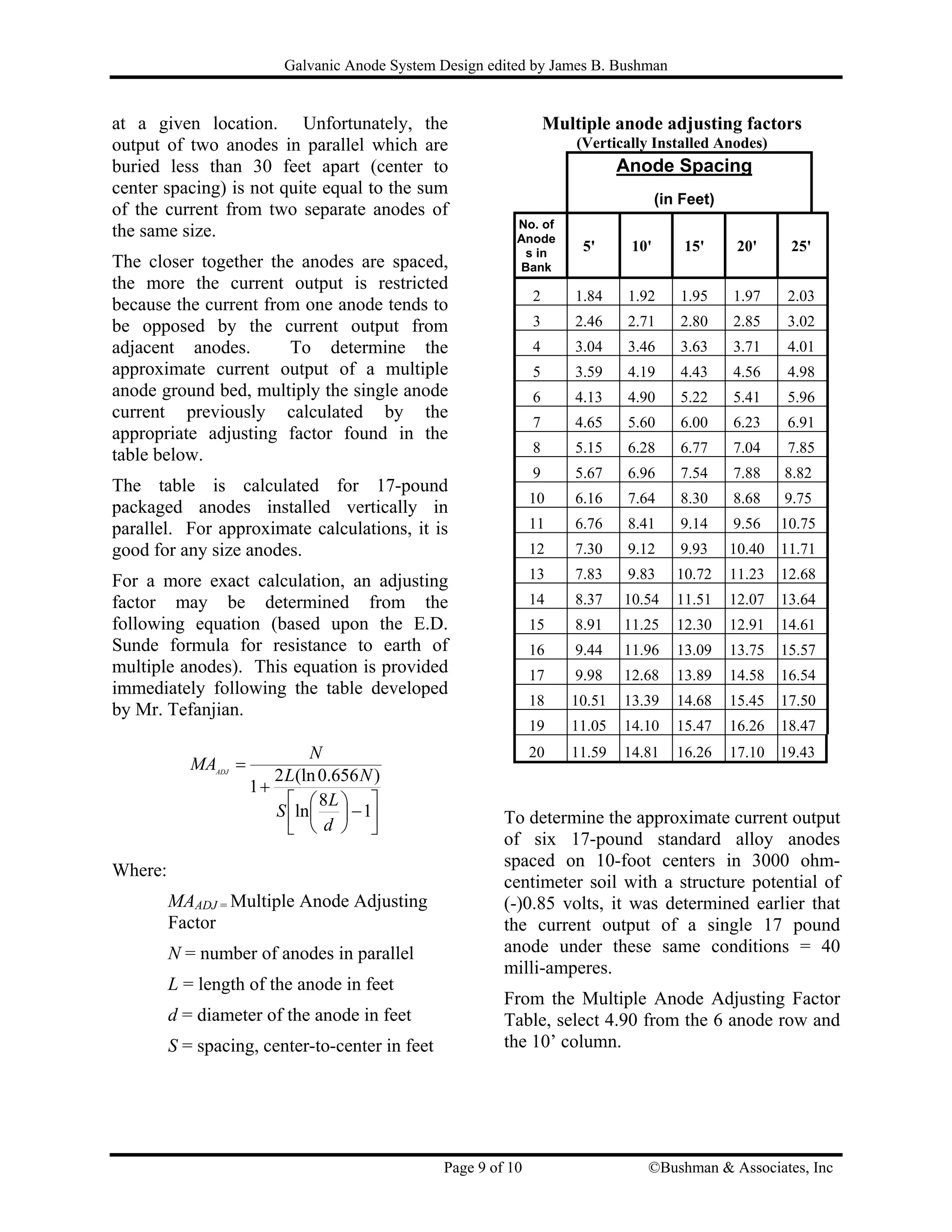 Galvanic anodes system design | PDF