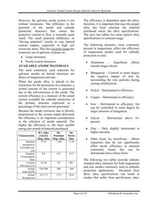 Galvanic anodes system design | PDF