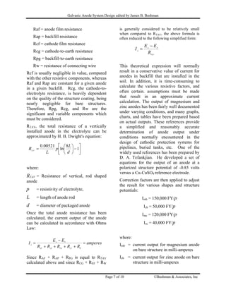 Galvanic anodes system design | PDF
