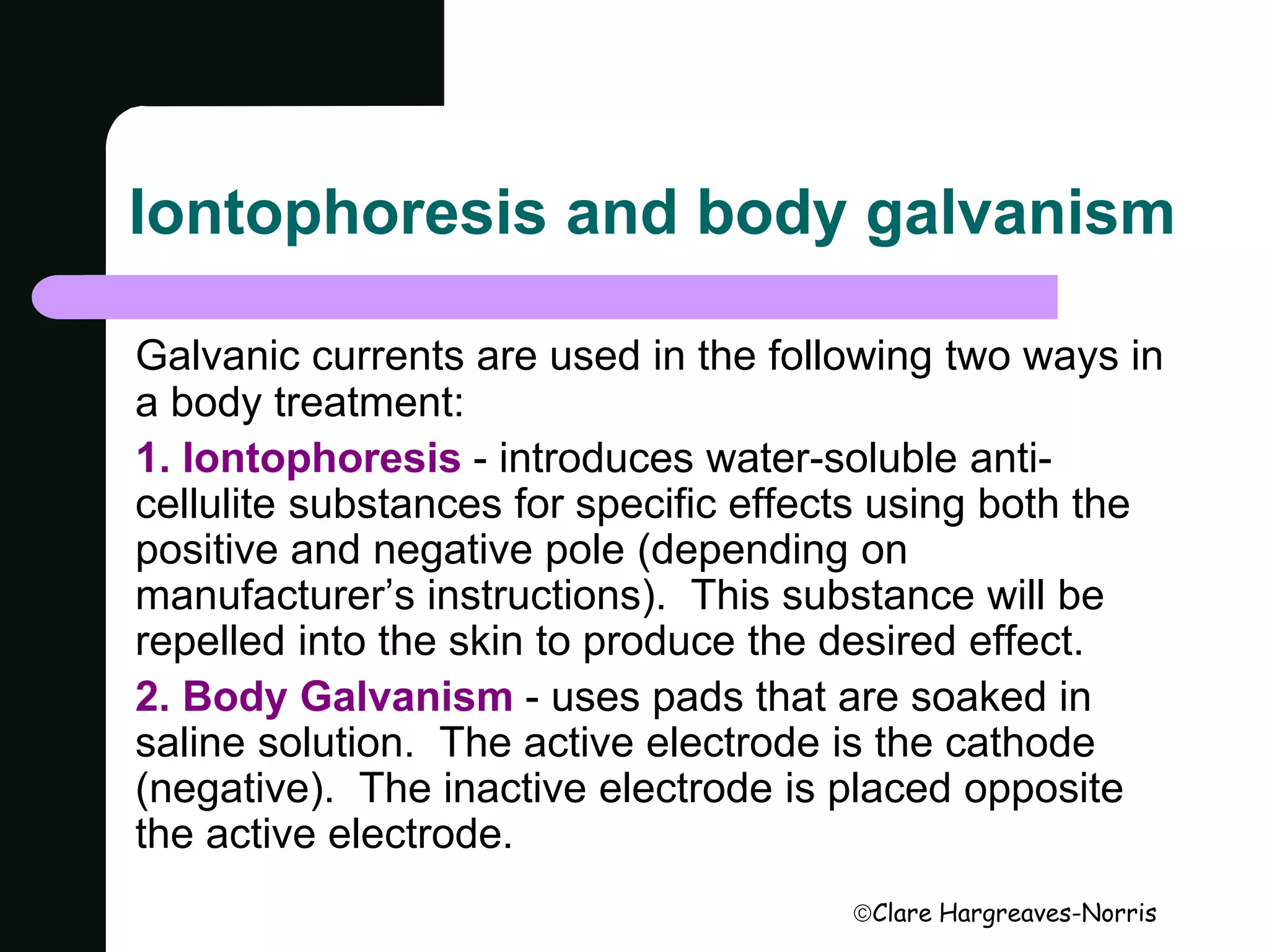 Galvanic body treatment powerpoint | PPTX