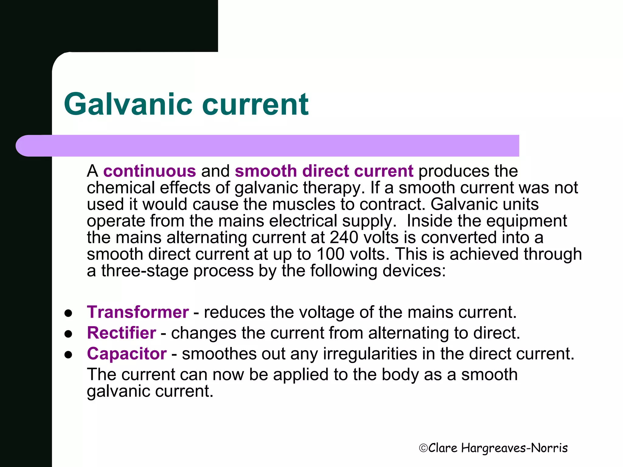 Galvanic body treatment powerpoint | PPTX