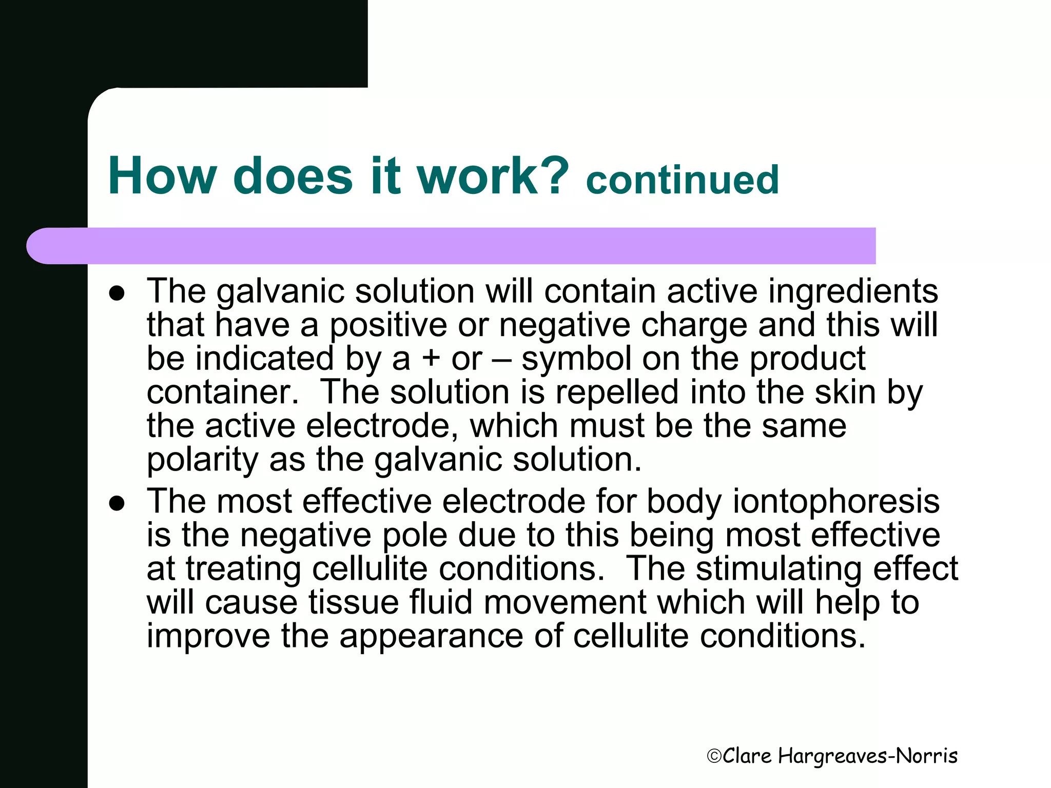 Galvanic body treatment powerpoint | PPTX