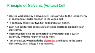 GALVANIC CELL 2. as used in elechreochem is determination of reduction ...