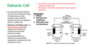 GALVANIC CELL 2. as used in elechreochem is determination of reduction ...