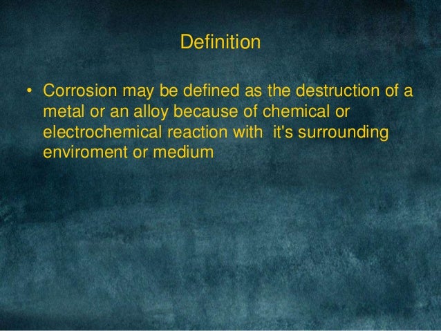 Corrosion Definition