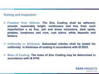 Galvanizing Inspection of Structure | PDF