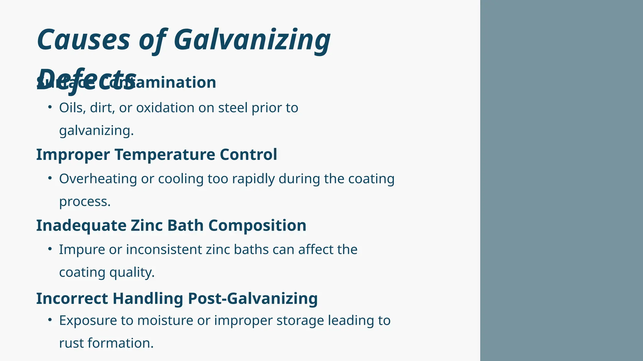 Identify & Resolve Galvanizing Defects for Superior Steel Coatings | PPTX