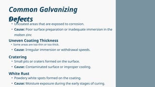 Identify & Resolve Galvanizing Defects for Superior Steel Coatings | PPTX