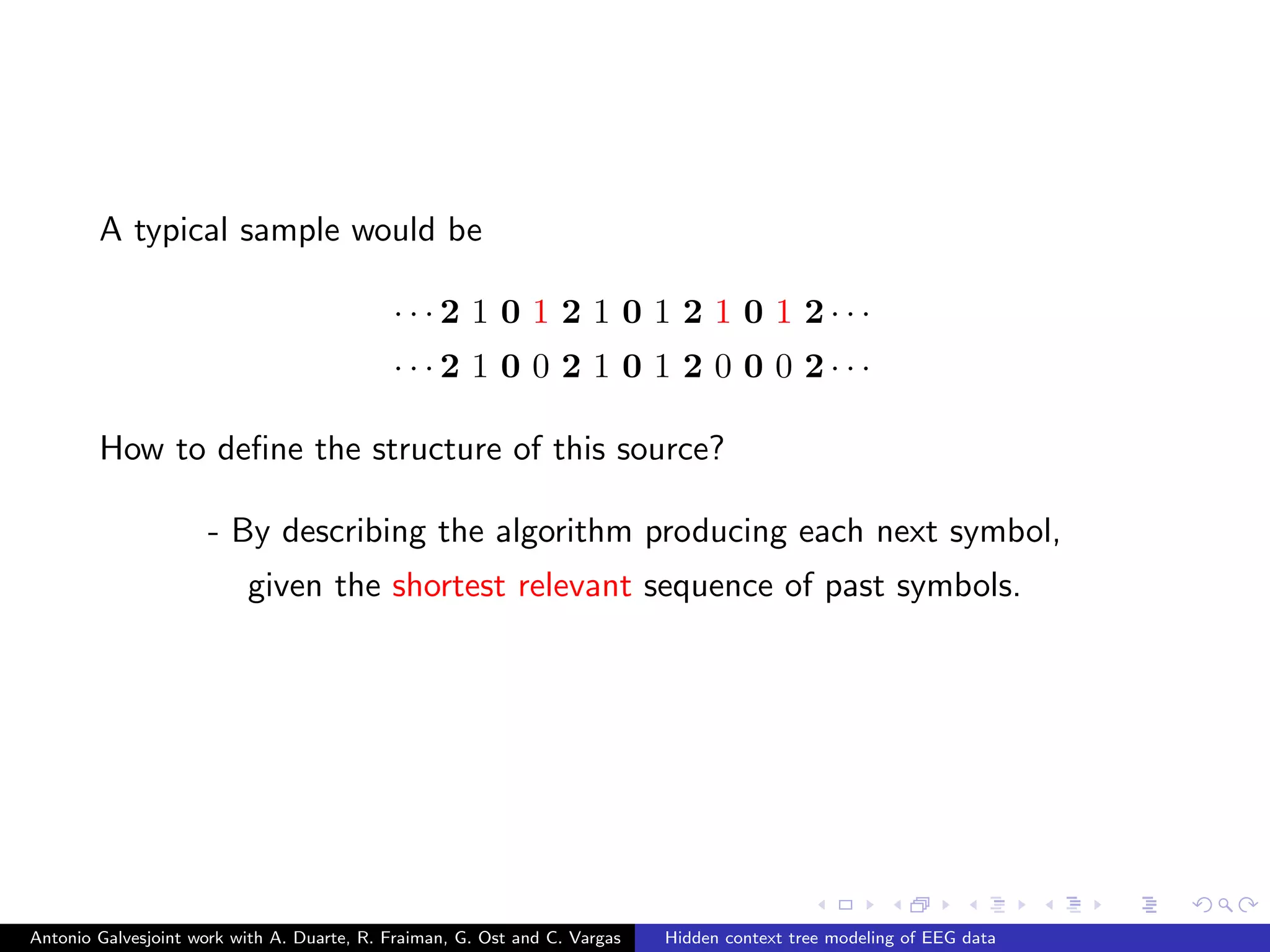 Hidden context tree modeling of EEG data | PPT