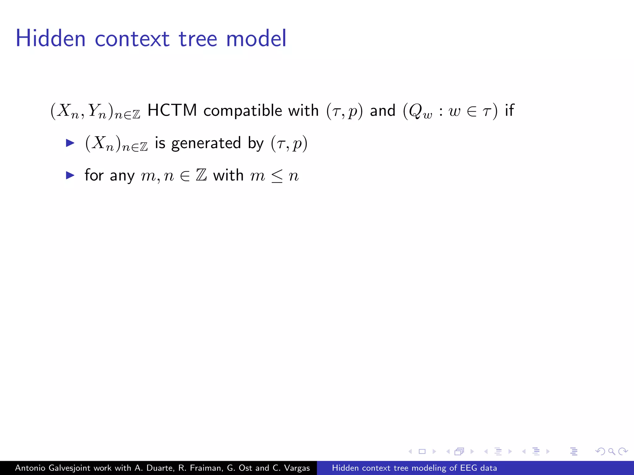 Hidden context tree modeling of EEG data | PPT