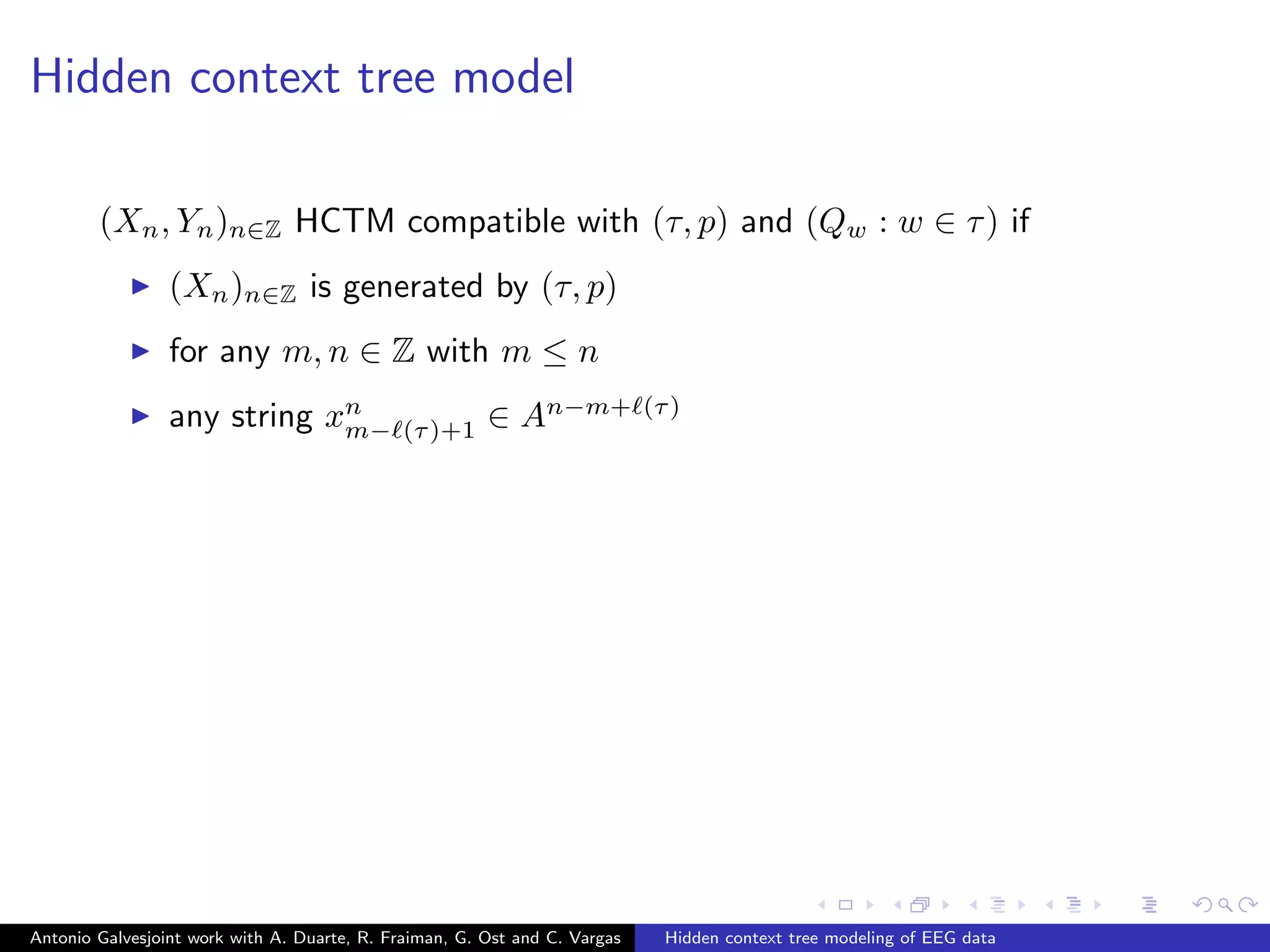 Hidden context tree modeling of EEG data | PPT