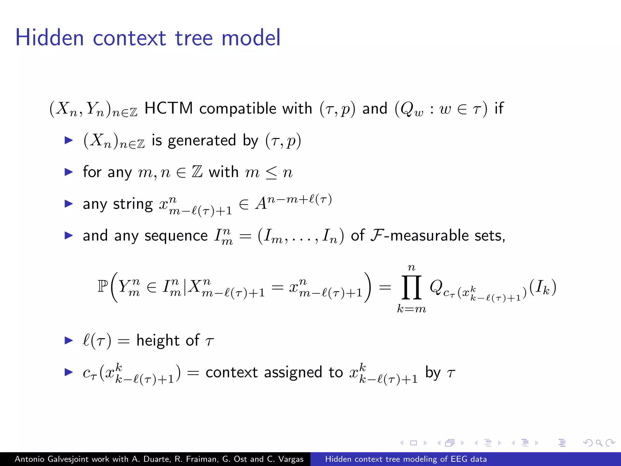 Hidden context tree modeling of EEG data | PPT