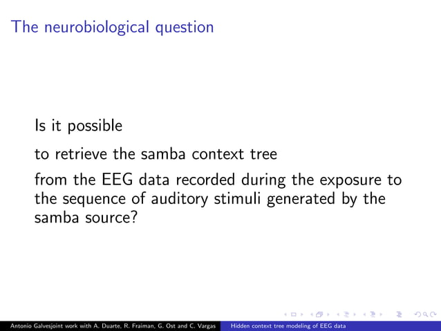 Hidden context tree modeling of EEG data | PPT