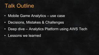 Gam301 Real-Time Game Analytics with Amazon Redshift, Amazon Kinesis, and Amazon DynamoDB | PDF