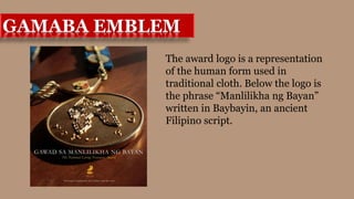 Gawad sa Manlilikha ng Bayan Awardee and their Arts | PPTX