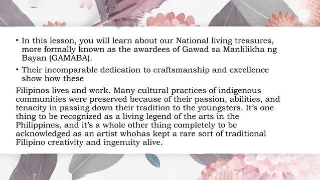 GawadngManlilikhangBayanAward(GAMABA)inthephillipines | PPTX