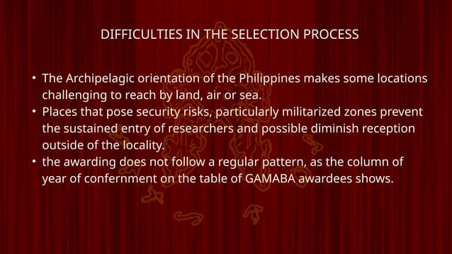 GAMABA Award .pptx | Needlework | Arts and Crafts