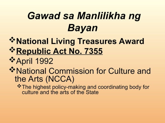 gamaba awardee and national artists of the Philippines | PPT