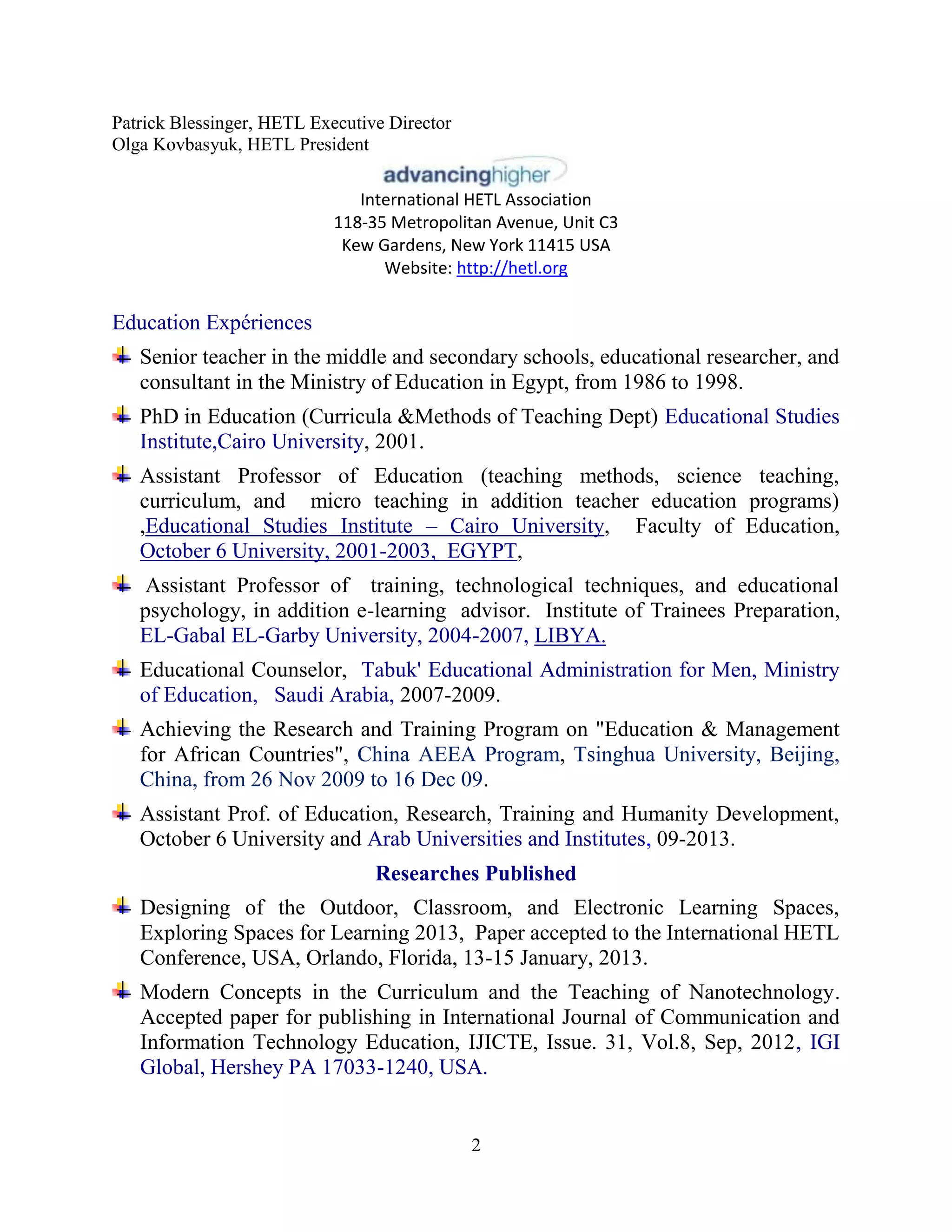 Gamal s. ahmed, cv. size less. | PDF