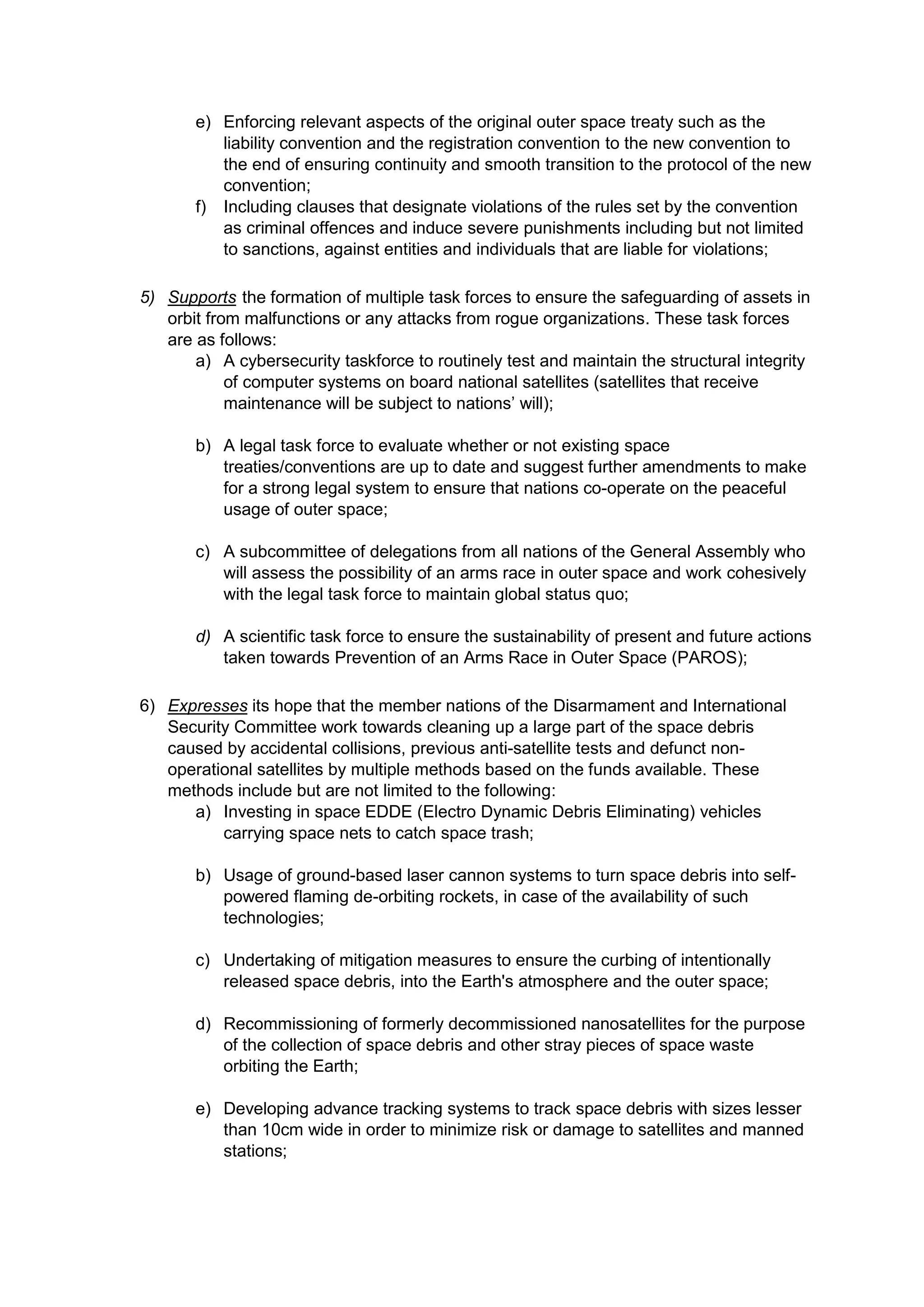 GAMA MUN DISEC RESOLUTION | DOCX