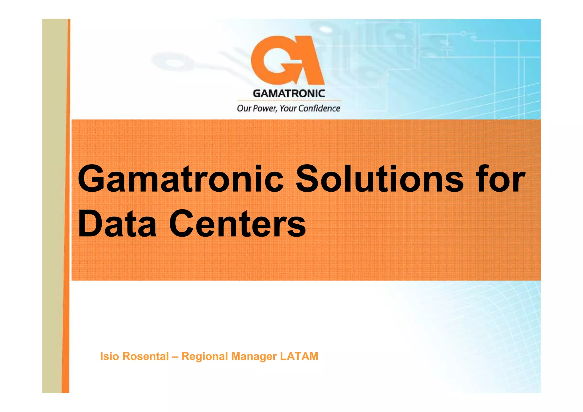 Gamatronics Solutions for Data Centers | PDF