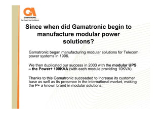 Gamatronics Solutions for Data Centers | PDF