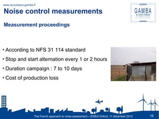 French approach to noise assessment - Gamba Acoustique - EWEA Oxford ...