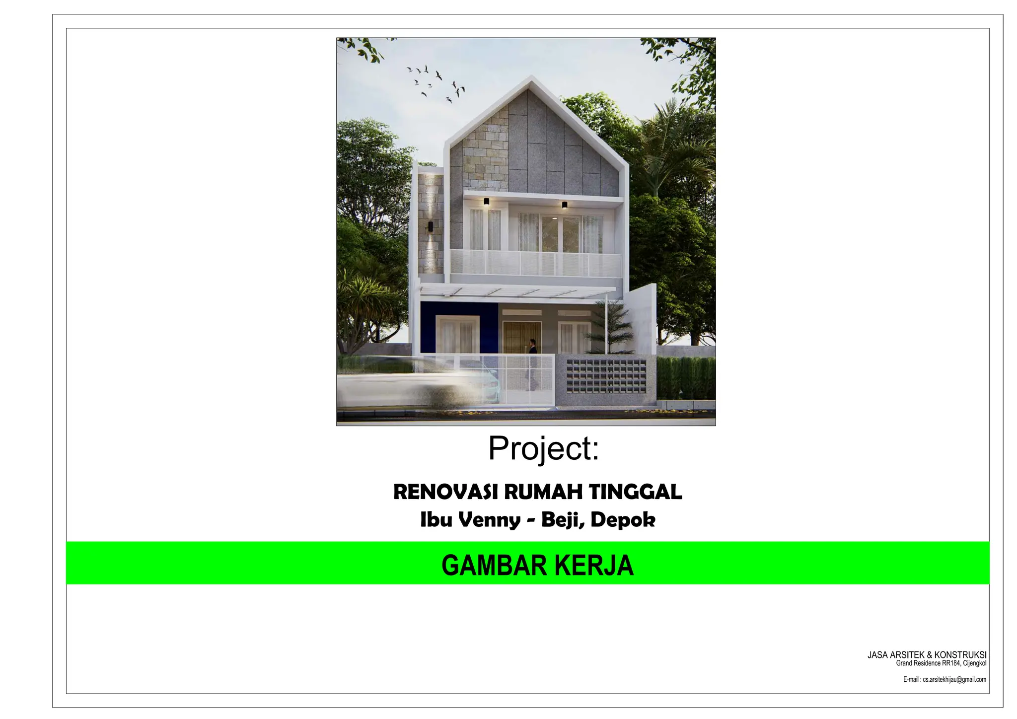 Gambar Kerja Rumah Ibu Venny lengkap sekali | PDF