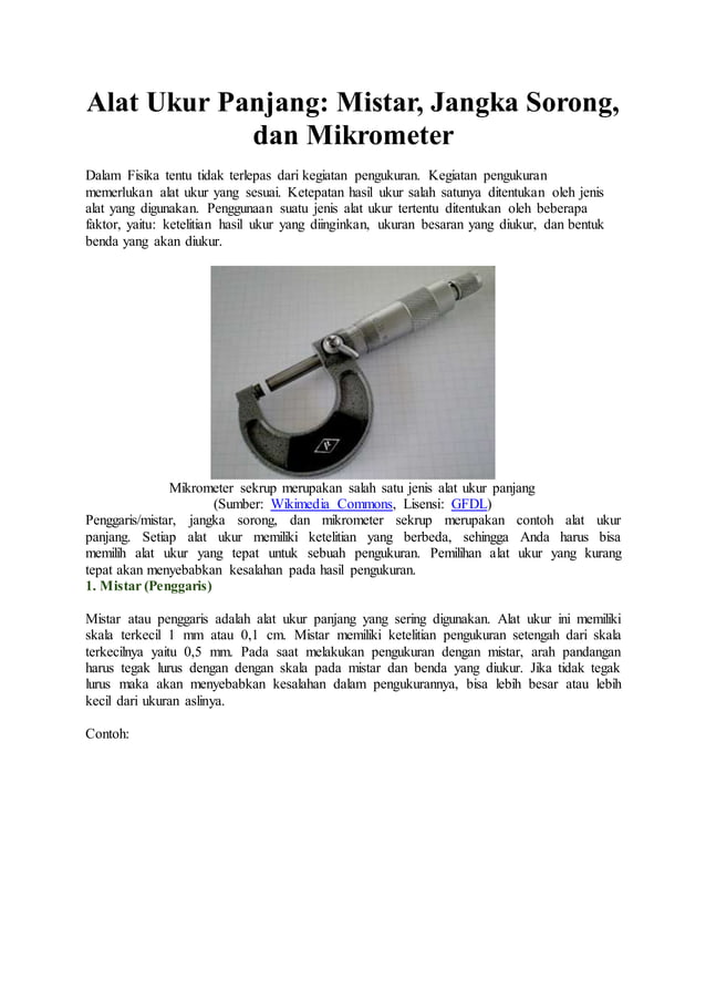 Gambar alat ukur penggaris | PDF