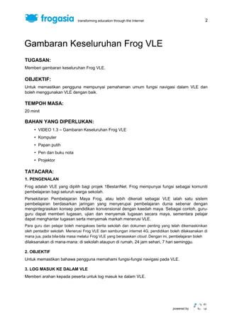 Gambaran keseluruhan-frog-vle | PDF