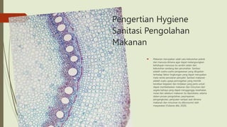 GAMBARAN HYGIENE SANITASI PENGOLAHAN MAKANAN PADA RUMAH PENDERITA (1 ...