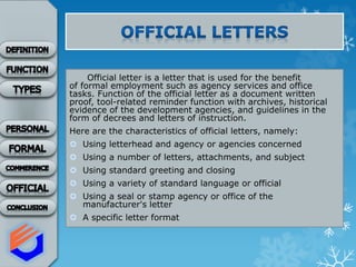 Letters Description | PPT