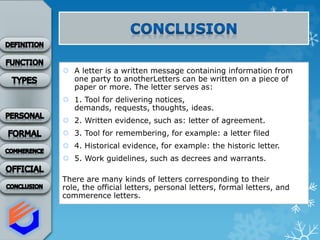 Letters Description | PPT