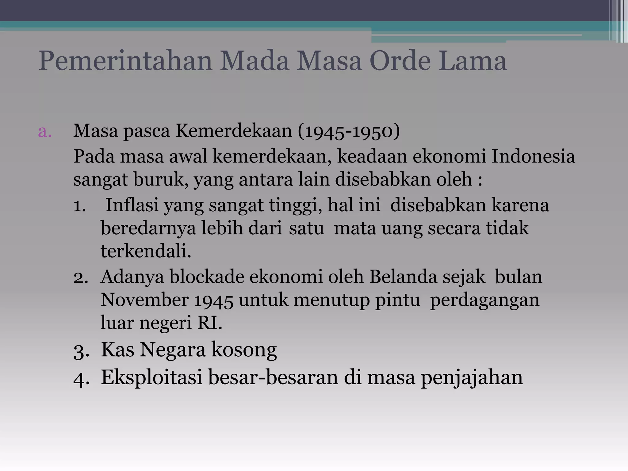 Gambaran umum ekonomi indonesia | PPTX