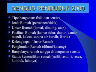 Gambaran Umum Perkembangan Statistik Perumahan dan Permukiman di ...