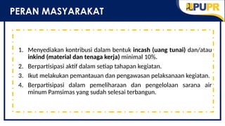 GAMBARAN UMUM PAMSIMAS, Program Penyedian Air Minum Berbasis Masyarakat ...