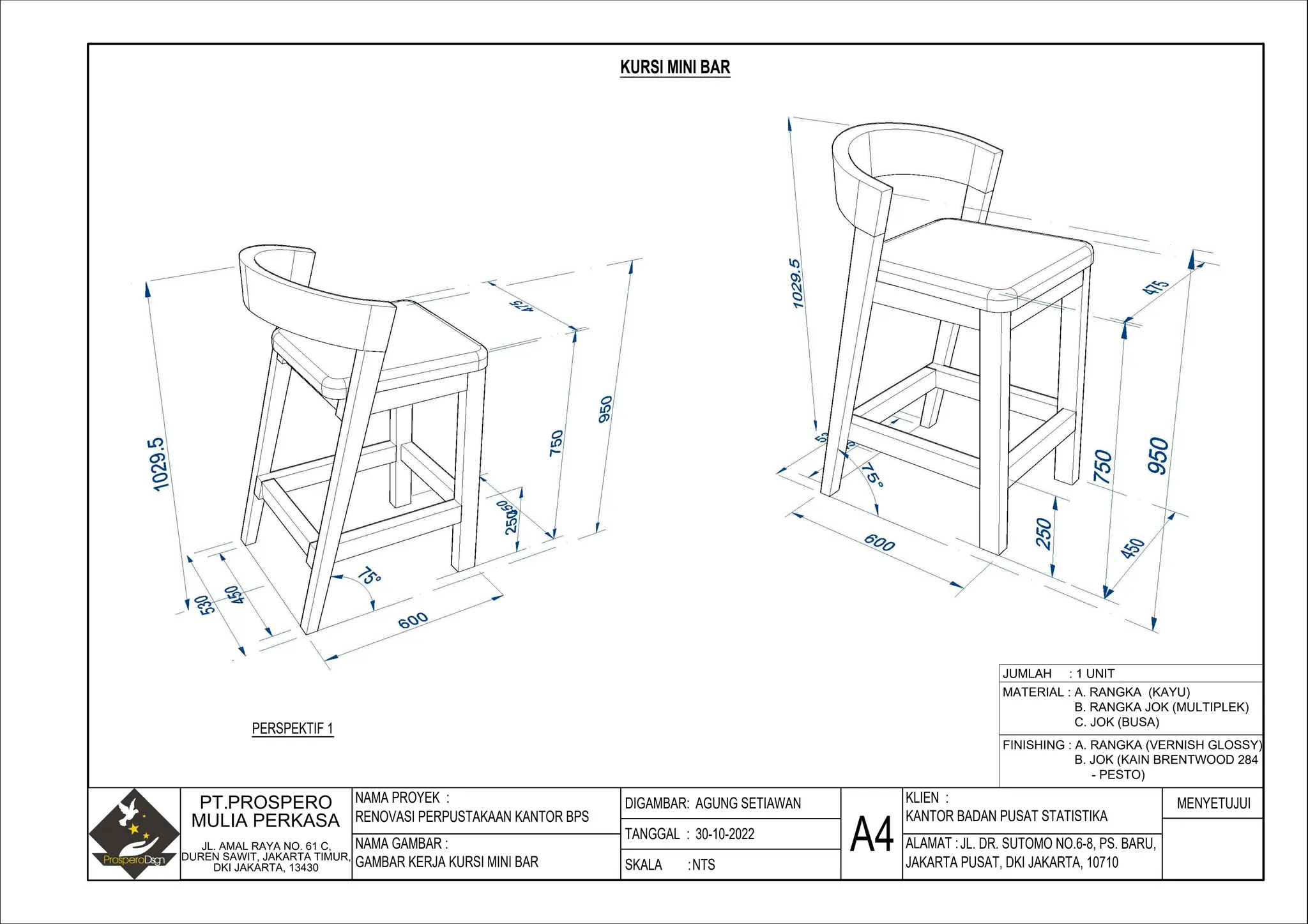 The Drawing of Modern Mini Bar Table for The Office | PDF